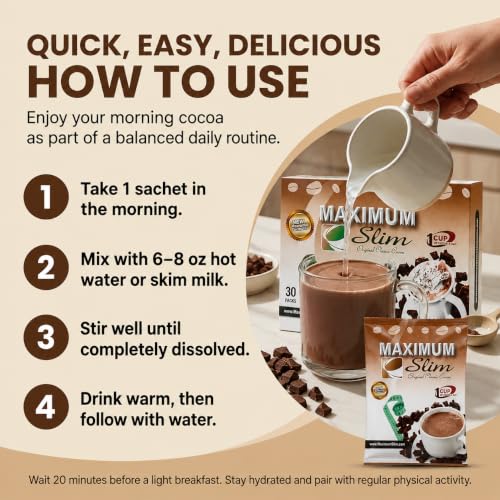 Instant cocoa mix for healthy snacking