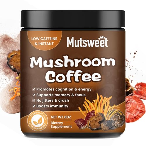 Instant coffee blend with mushrooms