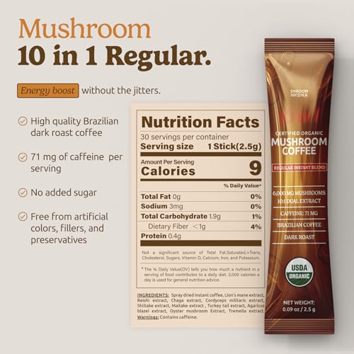 instant coffee for mushroom lovers