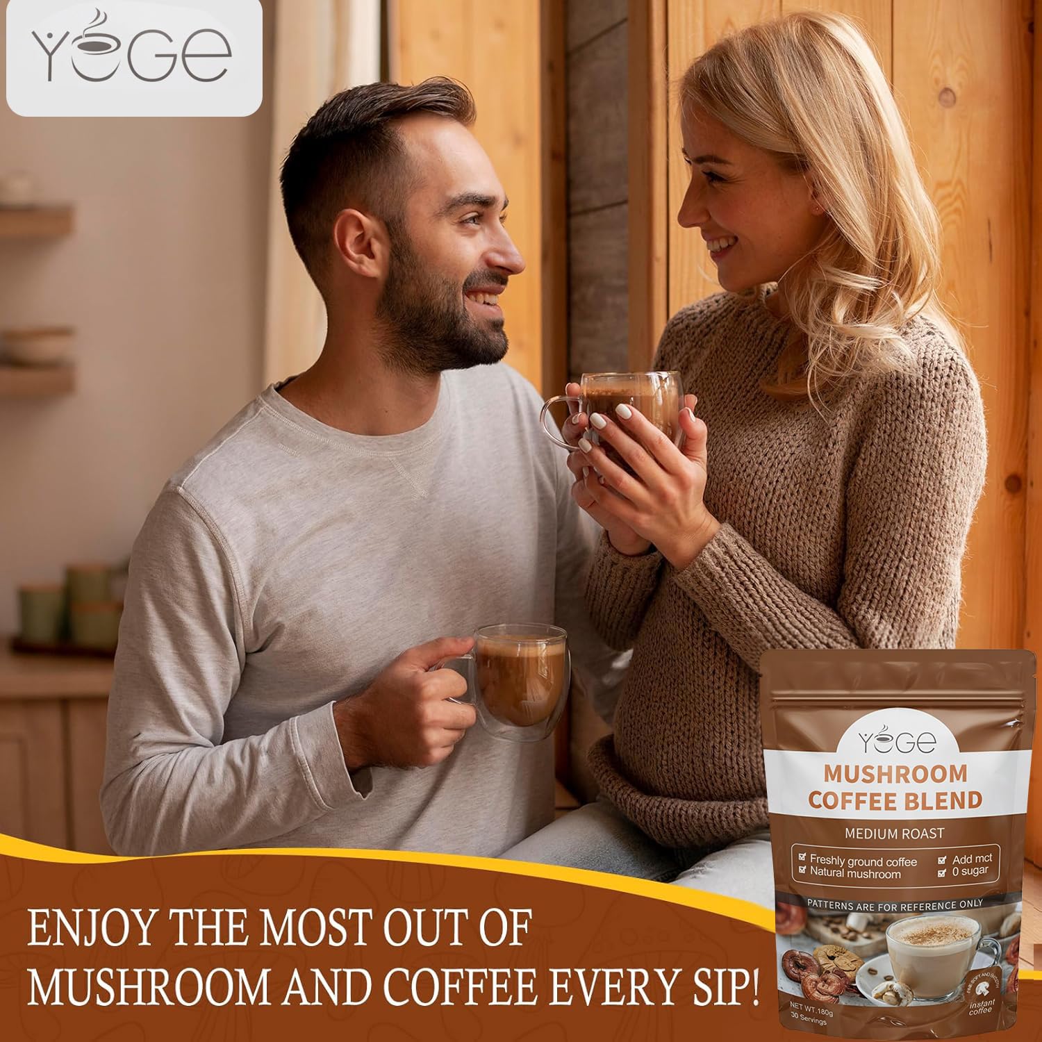instant coffee infused with mushrooms