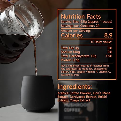 instant coffee with functional mushrooms