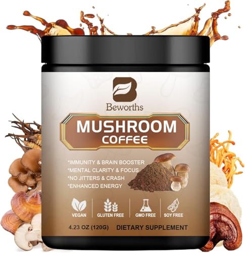 Instant coffee with medicinal mushrooms
