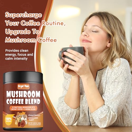 instant coffee with medicinal mushrooms