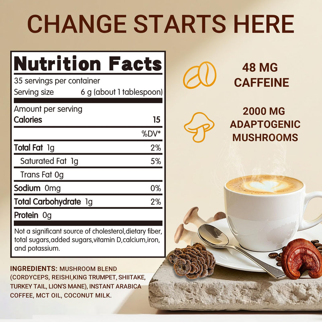 instant coffee with mushrooms