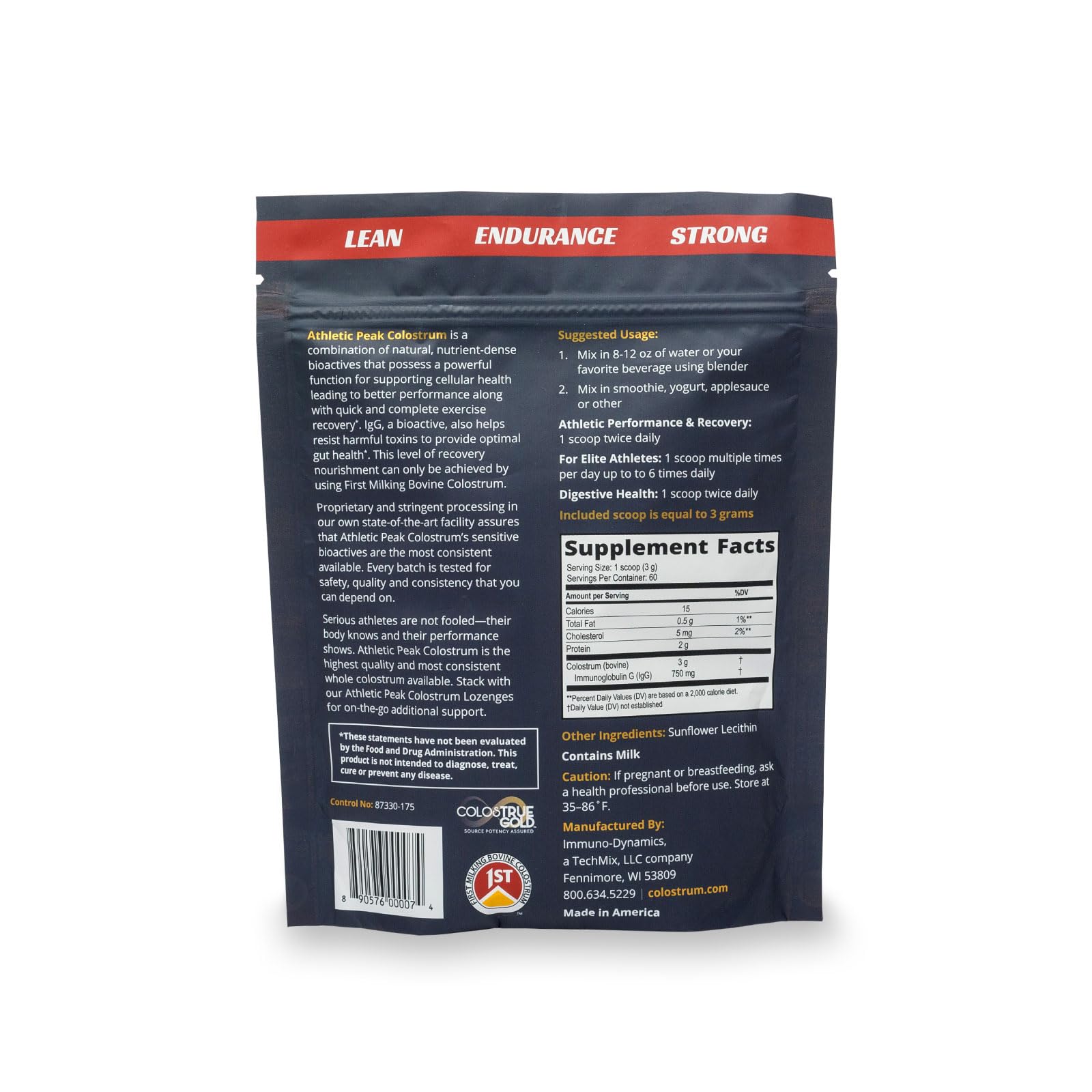 Instant colostrum powder for gut health