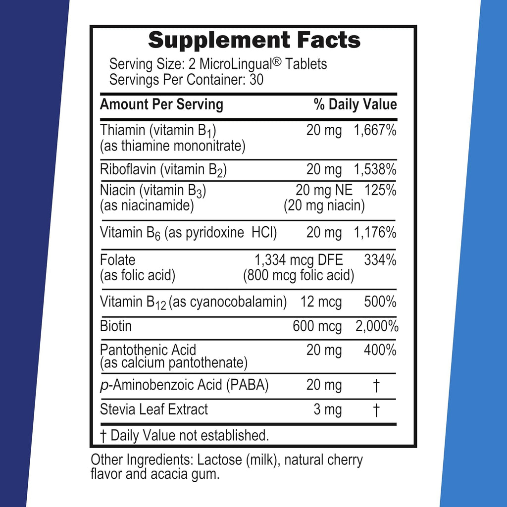 Instant dissolve vitamin B complex