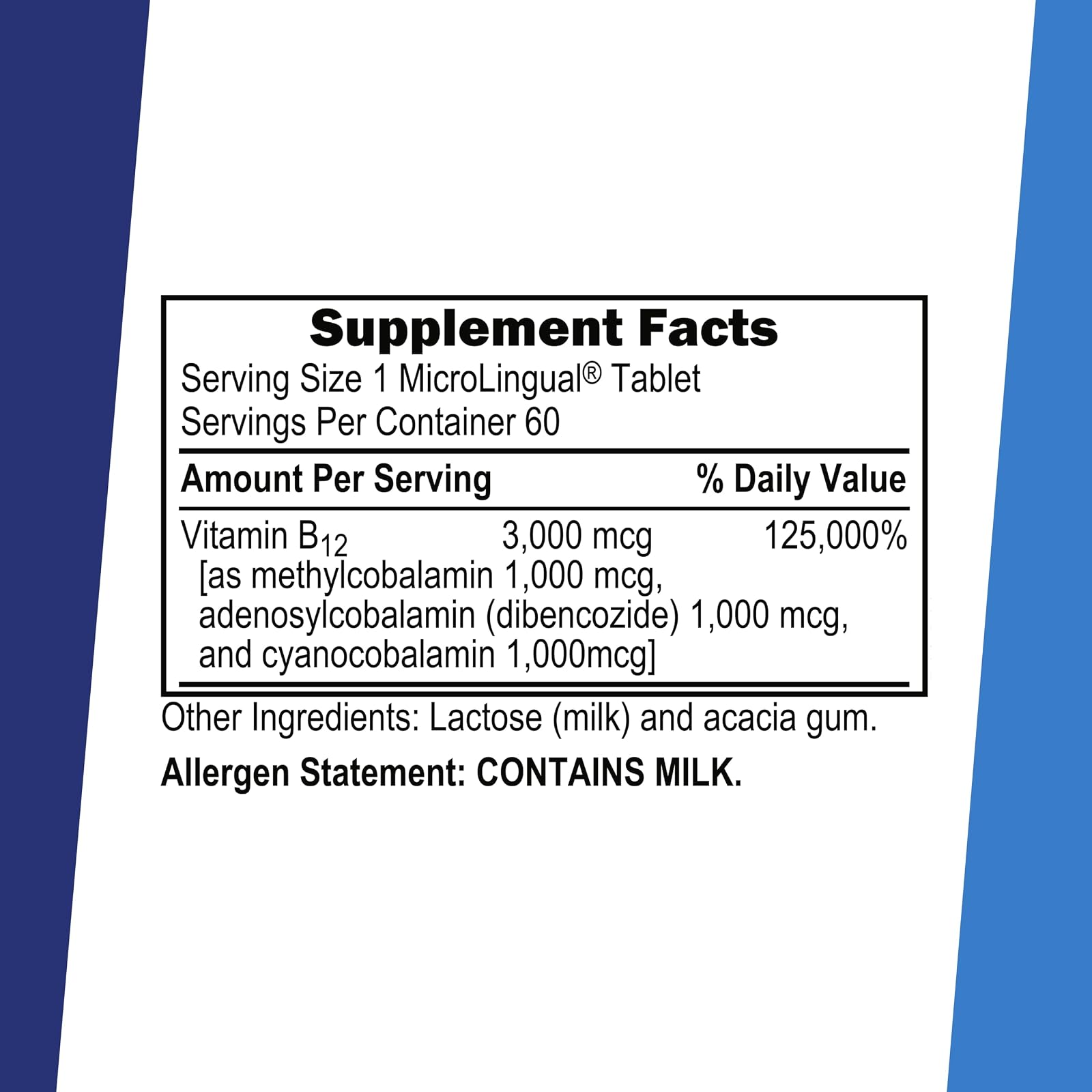 instant dissolve vitamin B12 supplement