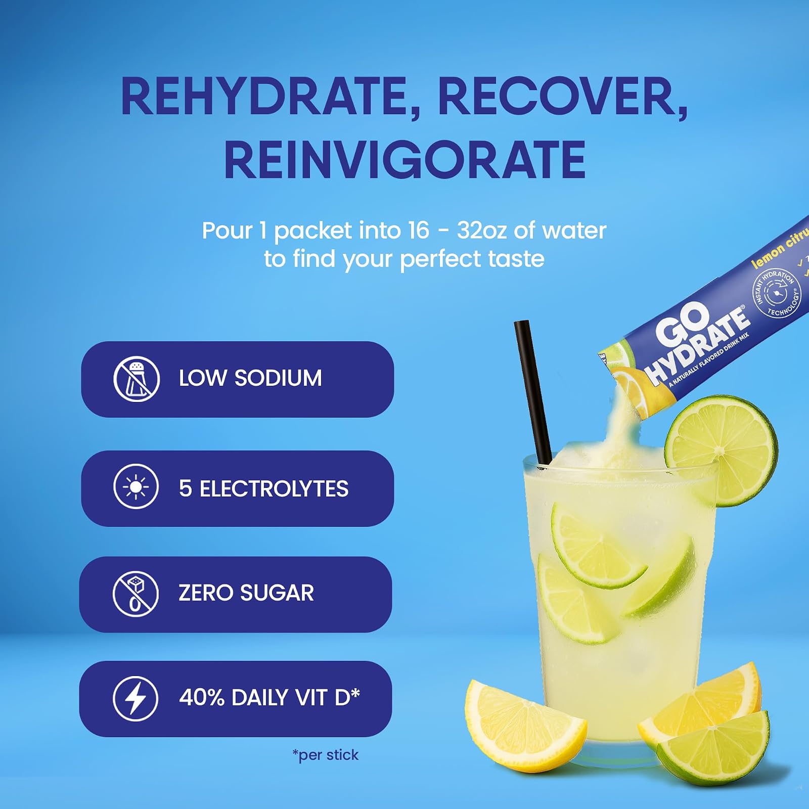 instant electrolyte drink mix packets