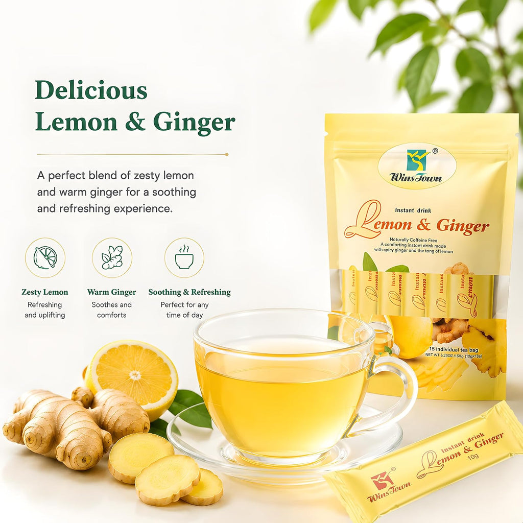 instant herbal tea with lemon