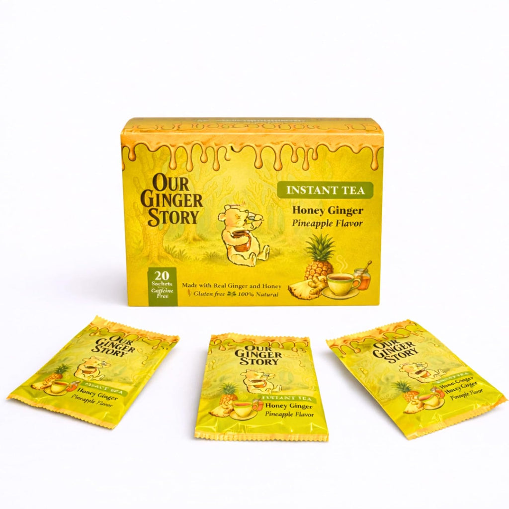 Instant herbal tea with pineapple