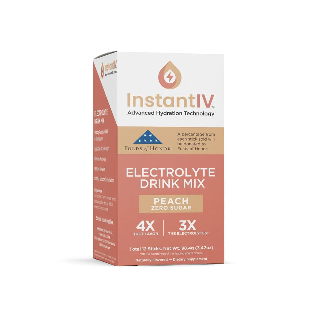 instant IV electrolytes powder peach