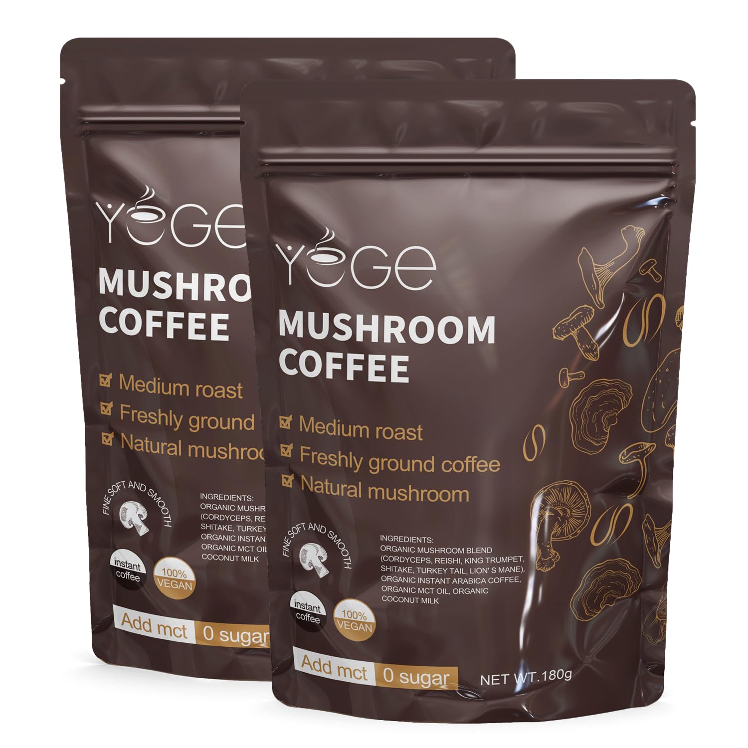 instant mushroom coffee with cordyceps