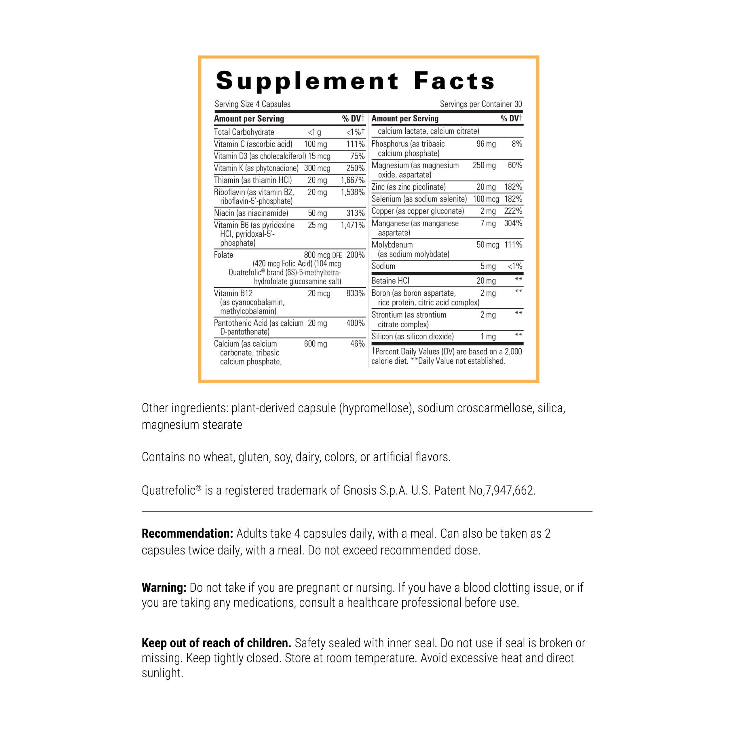 Integrative Therapeutics blended vitamin supplements