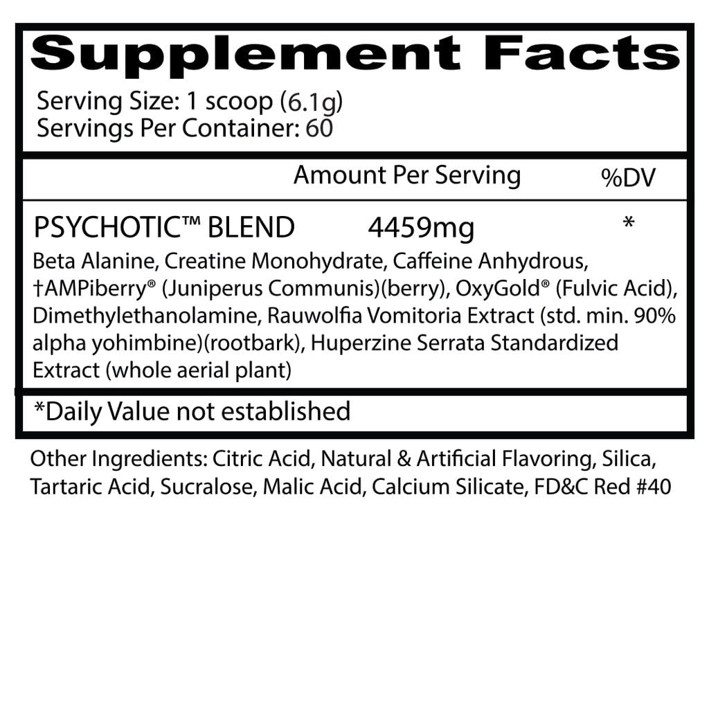 Intense focus with Psychotic pre workout