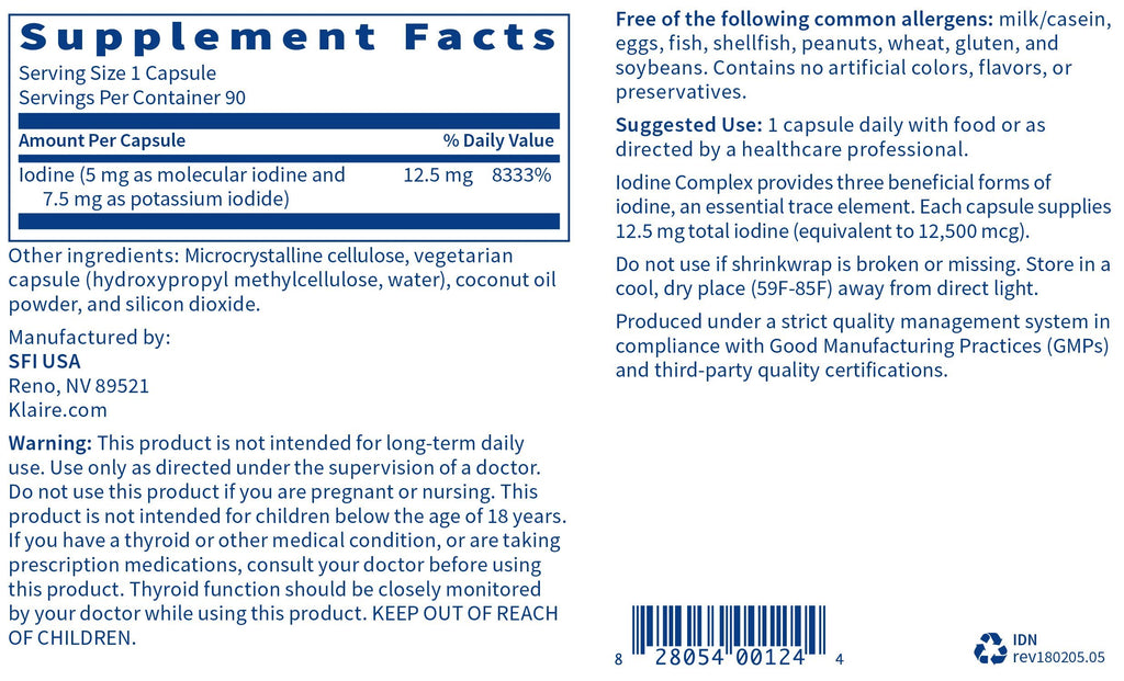iodine complex for immune support
