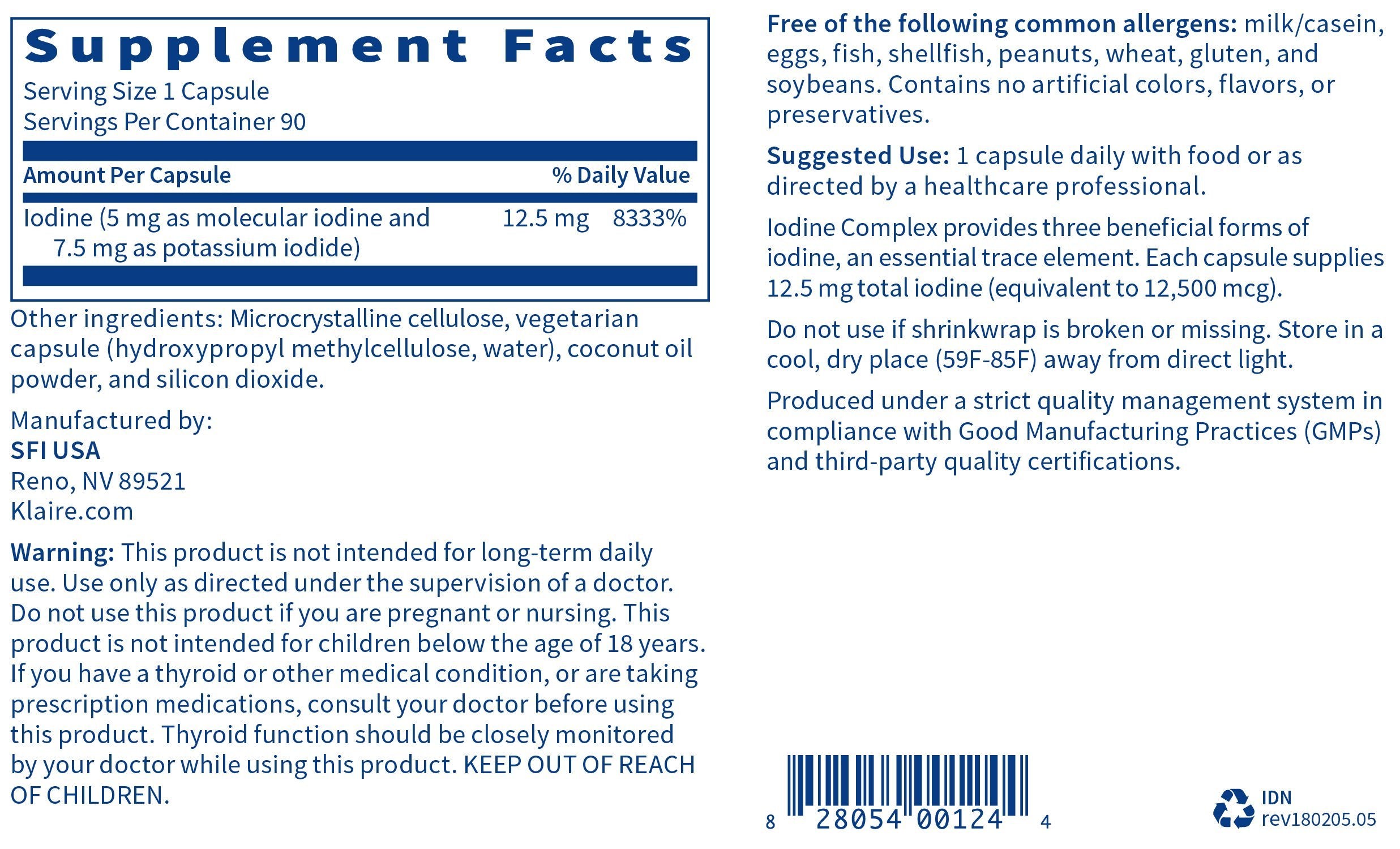 iodine complex for immune support