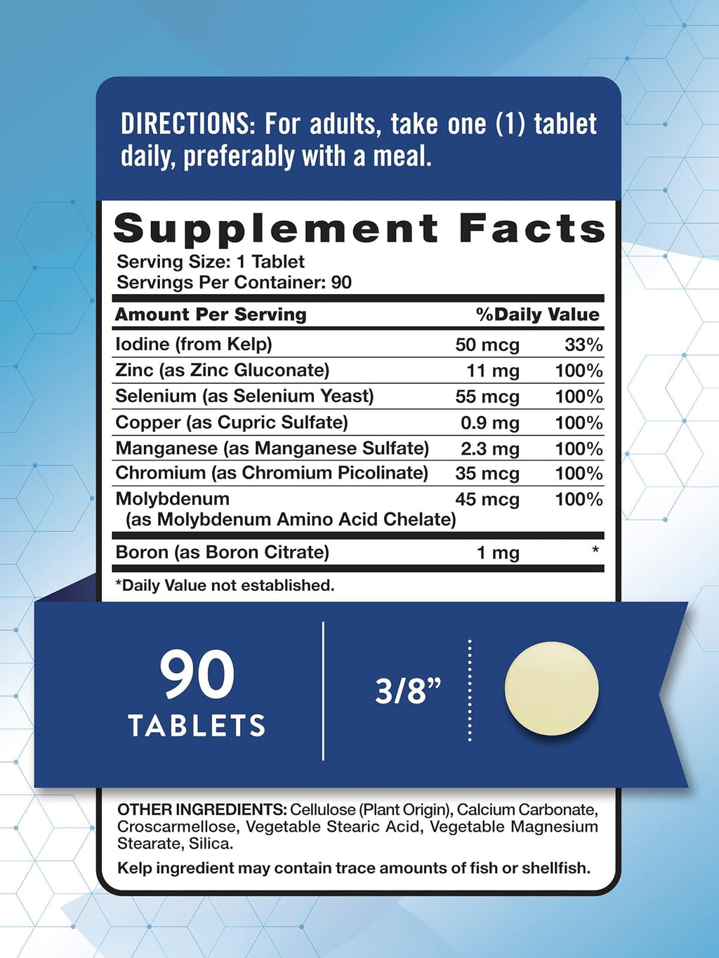iodine enriched trace minerals tablets