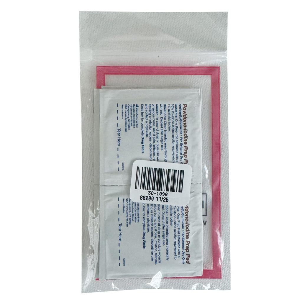 iodine prep pads for skin disinfection