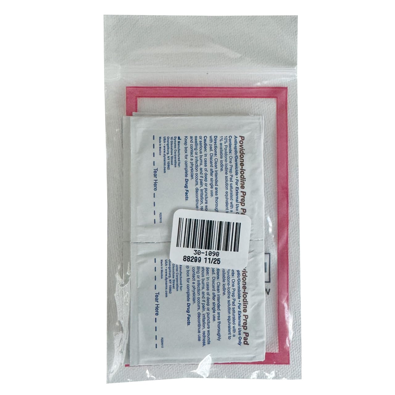 iodine prep pads for skin disinfection