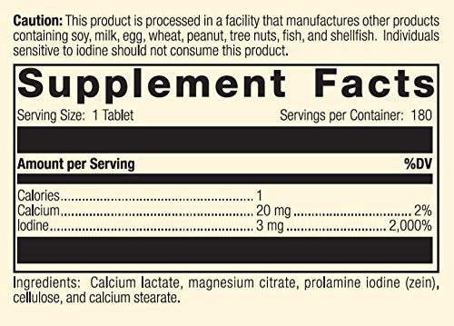 Iodine tablets for daily health support