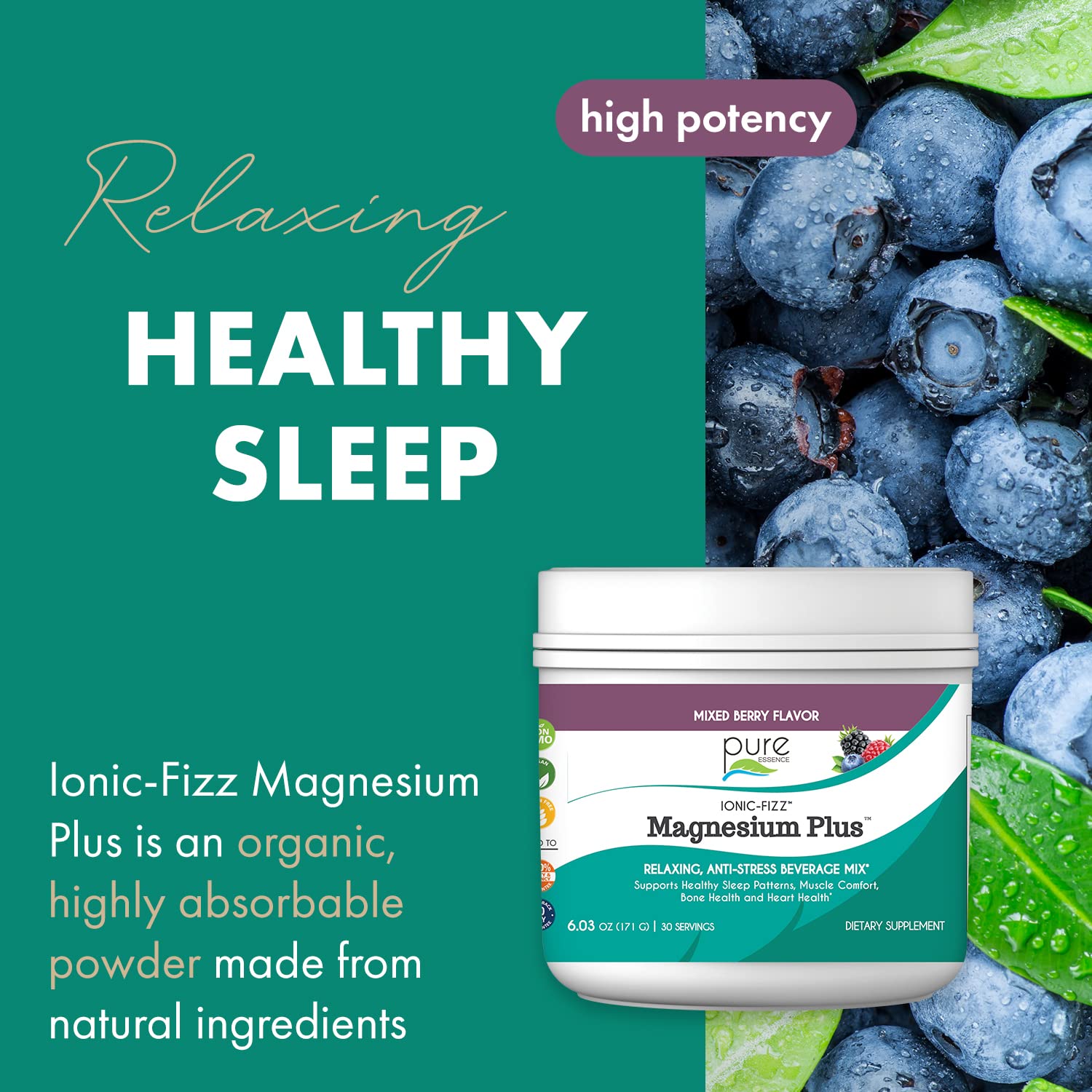 Ionic Fizz Magnesium Plus for better sleep