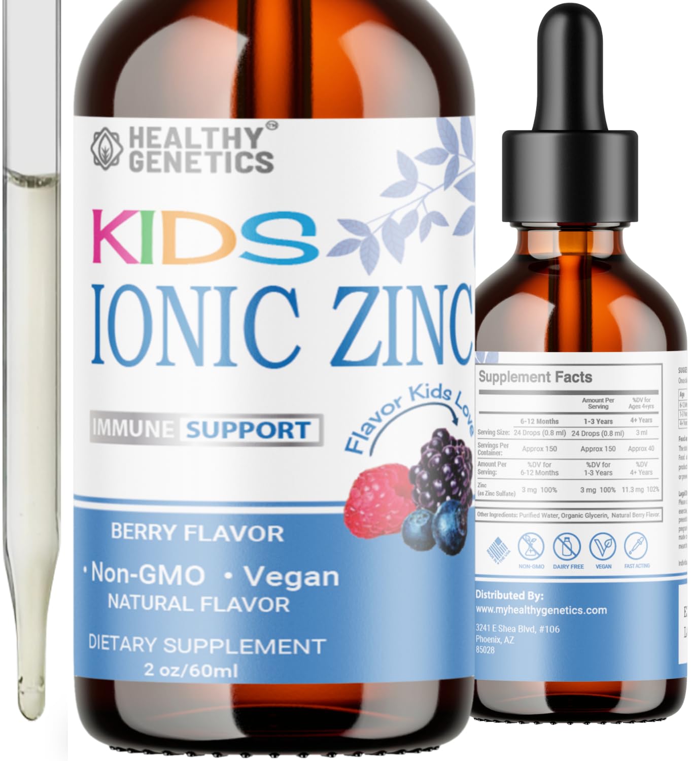 Ionic zinc drops for kids