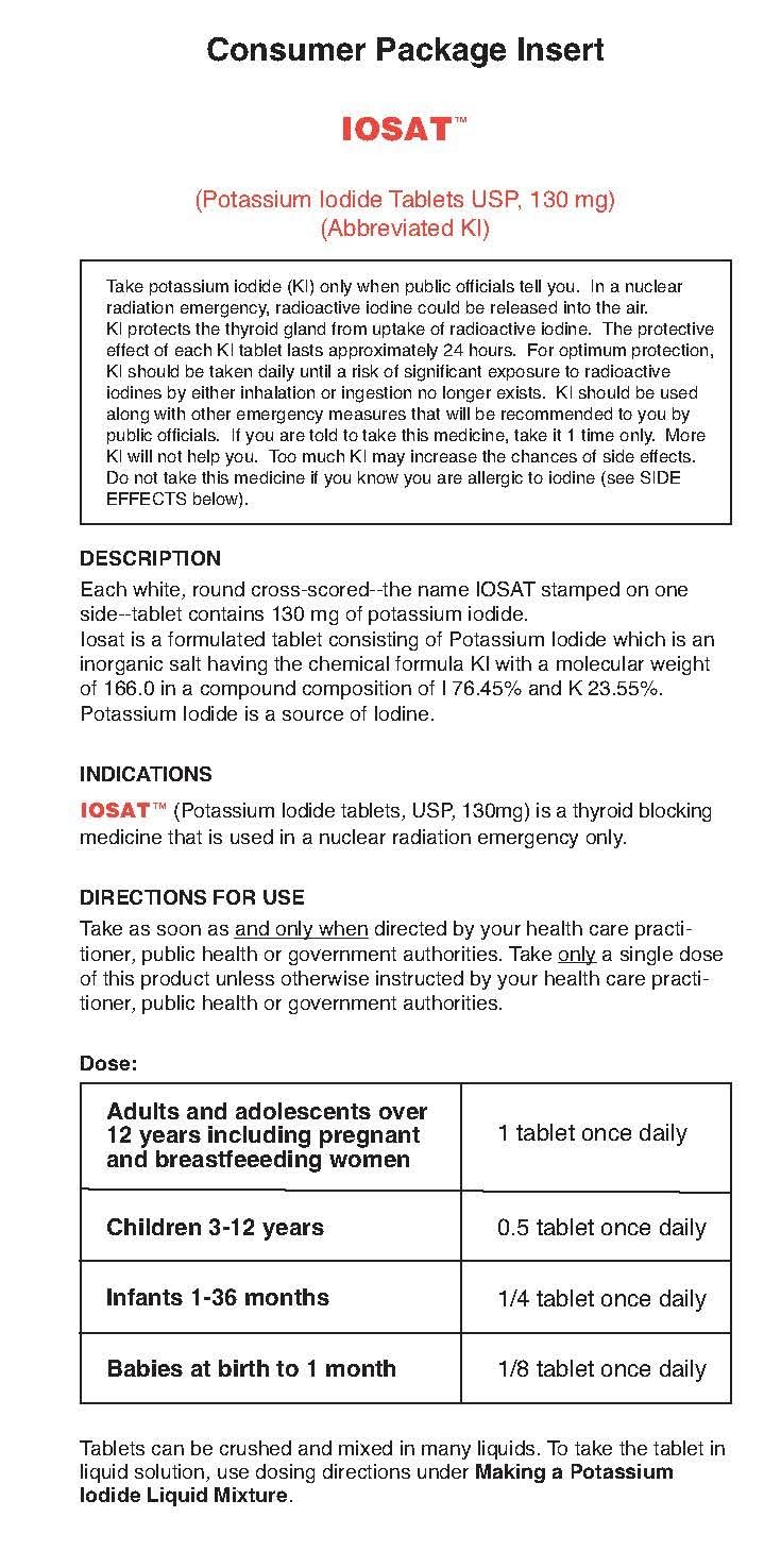 IOSAT iodine for nuclear safety measures