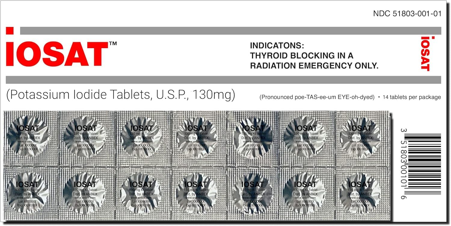 IOSAT potassium iodide tablets for safety