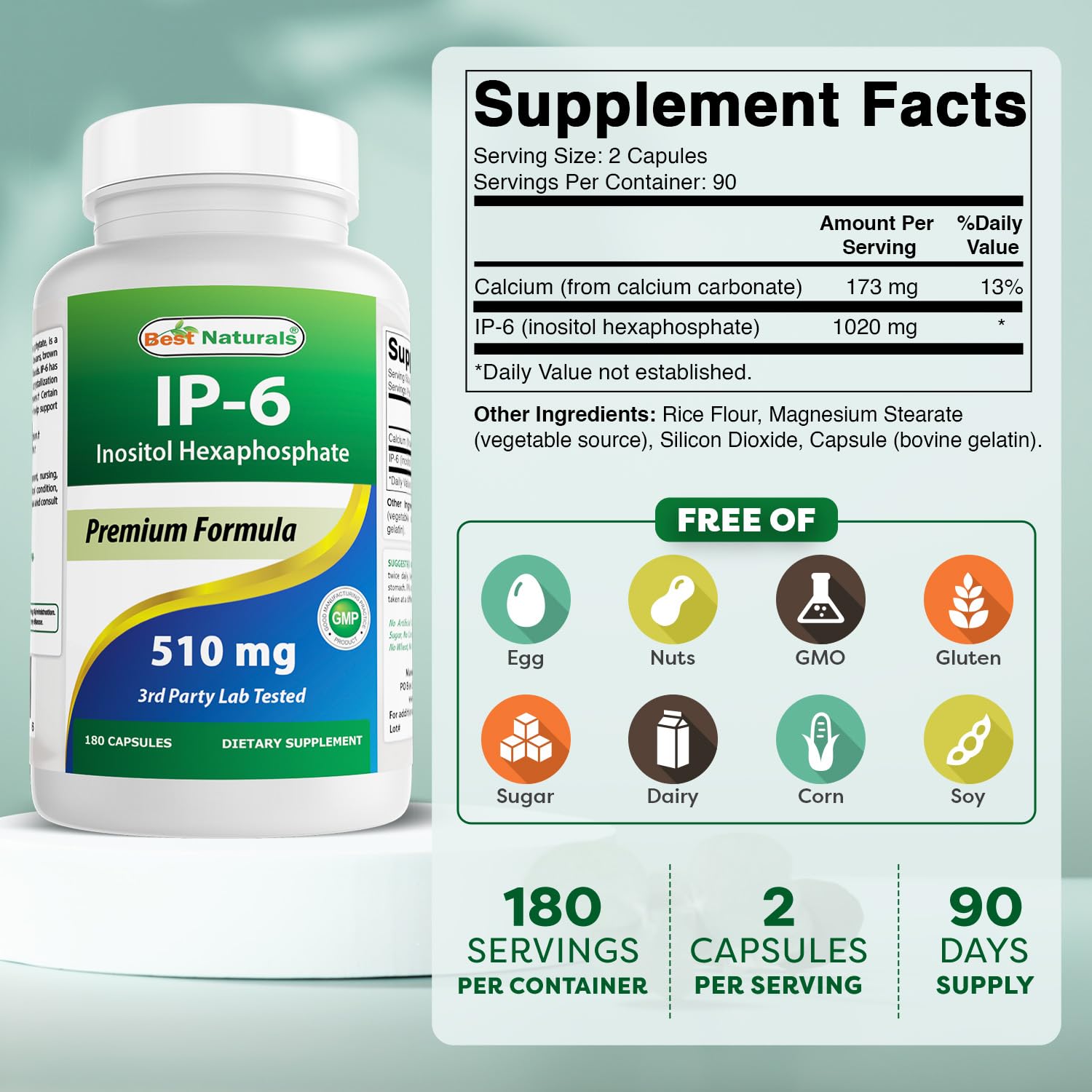 IP-6 510 mg vitamin b8 supplement