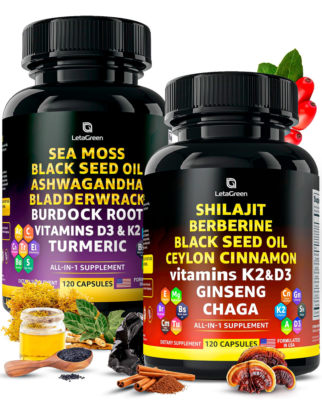 Irish Sea Moss blended vitamin capsules