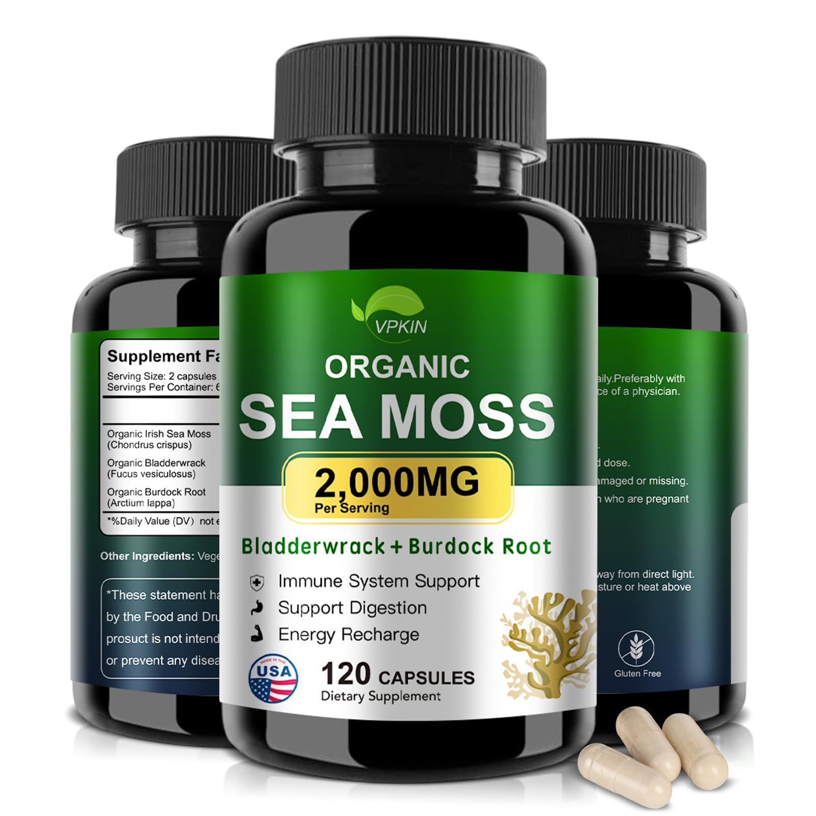 Irish sea moss capsules for immunity