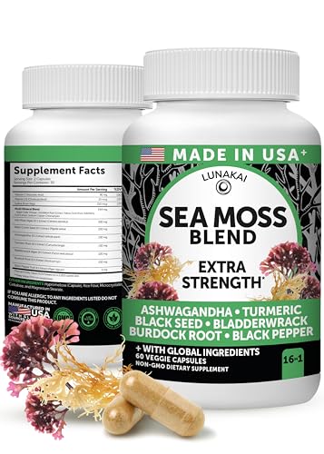 Irish sea moss capsules with black seed oil