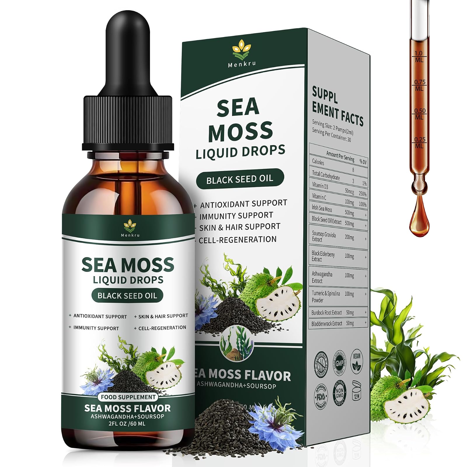 Irish sea moss drops for wellness