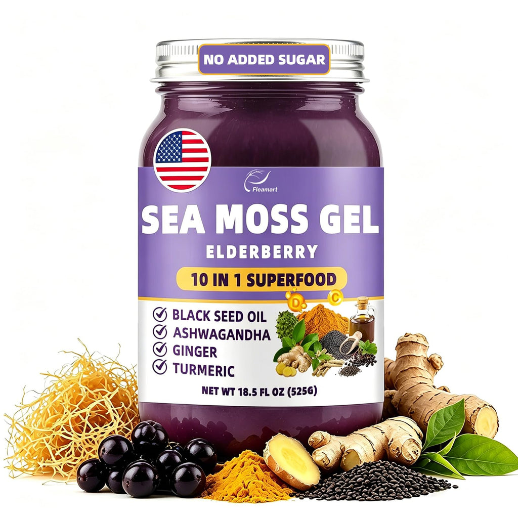 Irish sea moss gel elderberry flavor