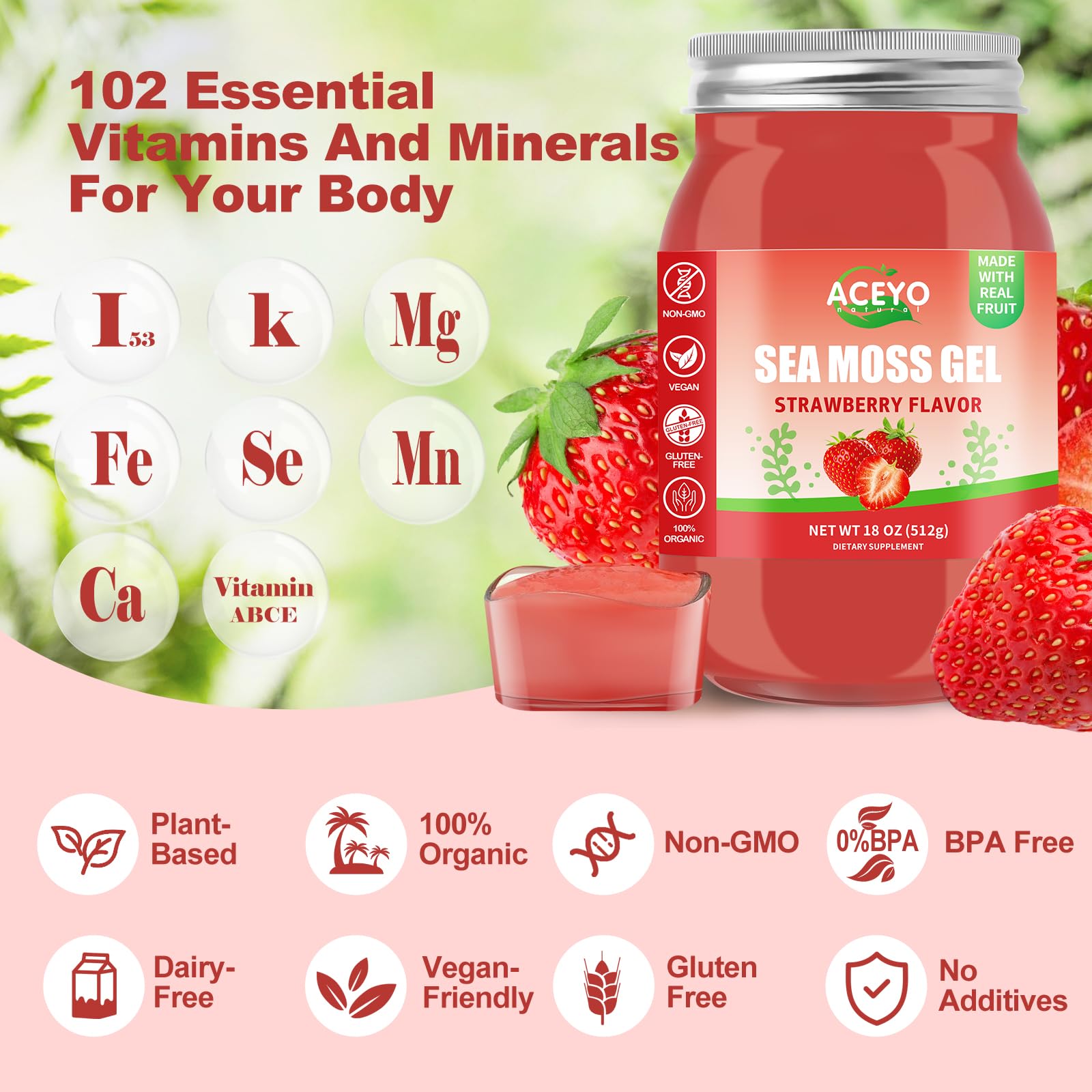 Irish sea moss gel for smoothies