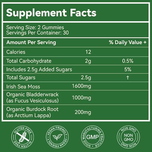 Irish sea moss gummies for adults