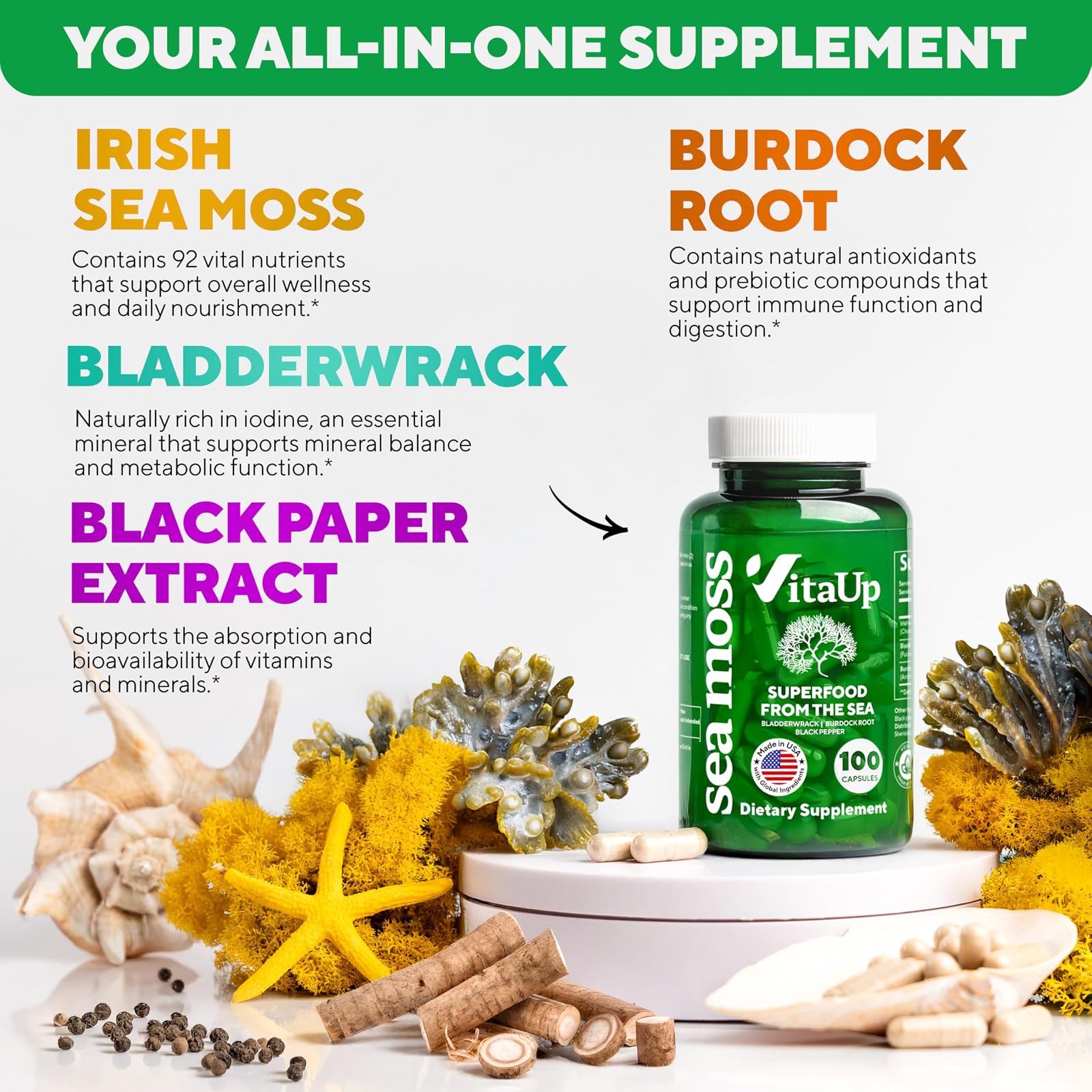 Irish sea moss with burdock root benefits
