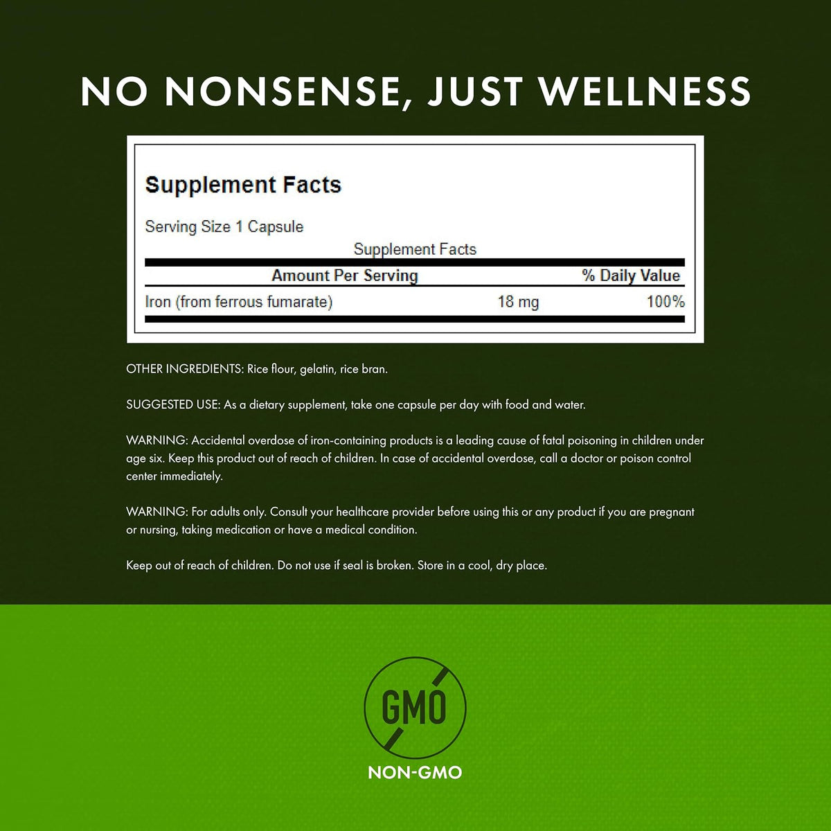 Iron 18 mg for daily wellness