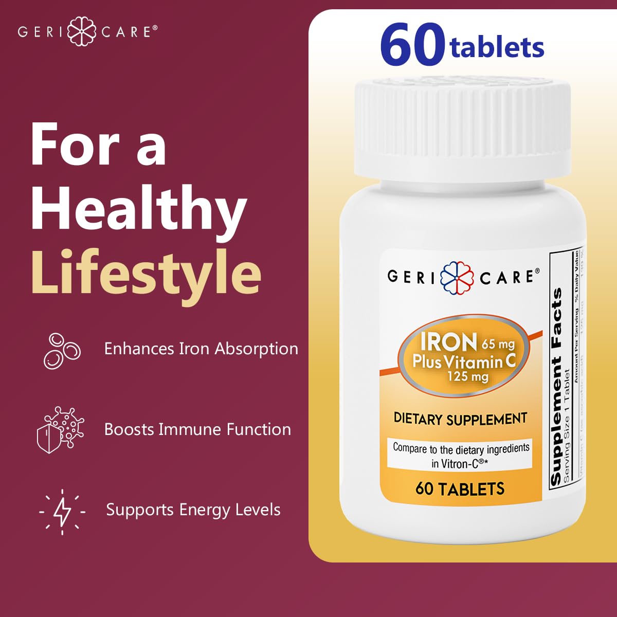 Iron 65 mg with vitamin C