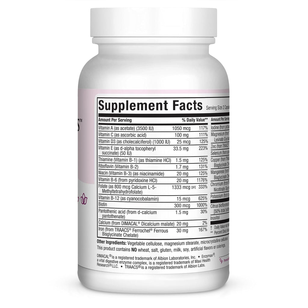 Iron and folate prenatal vitamins capsules
