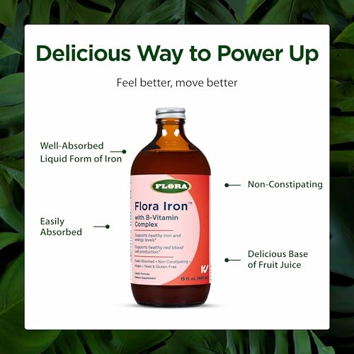 iron B-vitamin complex in glass bottle
