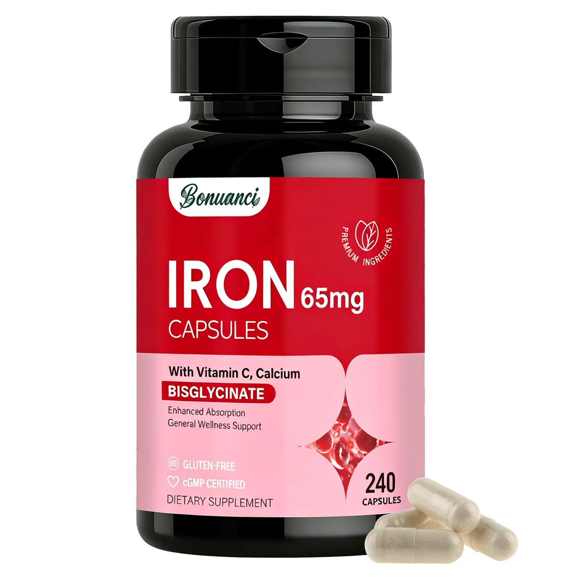 Iron Bisglycinate 65 mg capsules