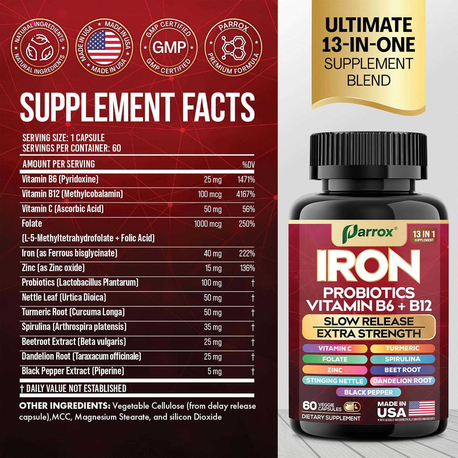 iron bisglycinate capsules for energy