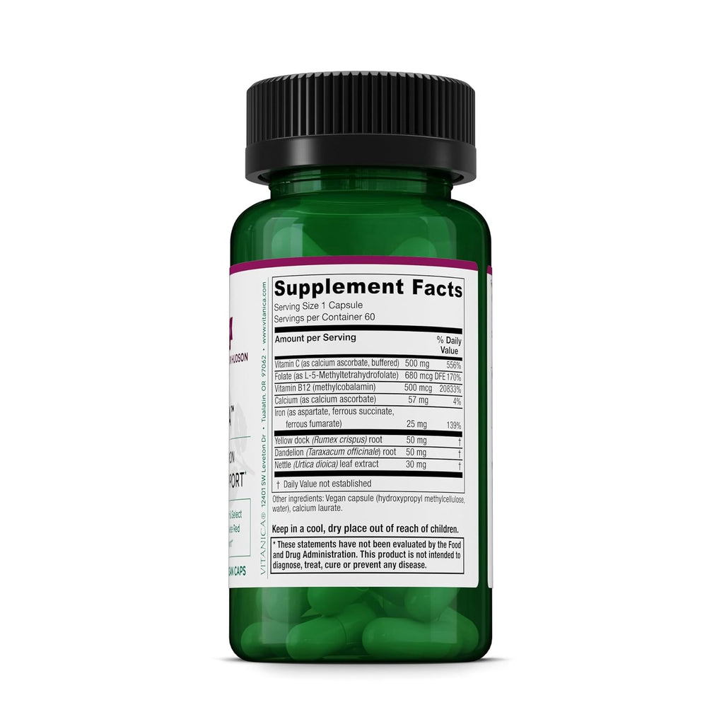 Iron bisglycinate capsules for energy