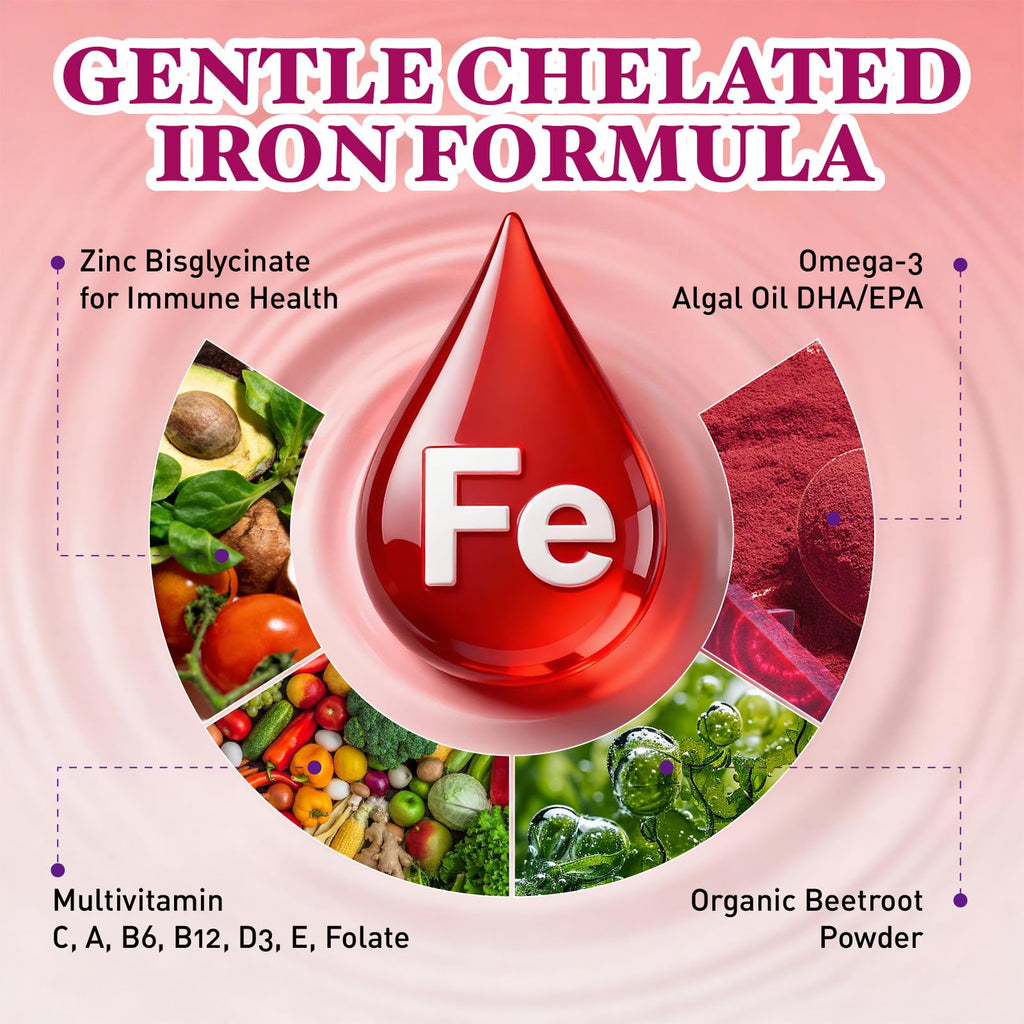 Iron bisglycinate gummies support healthy blood