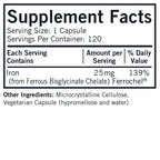 Iron bisglycinate supplement for women