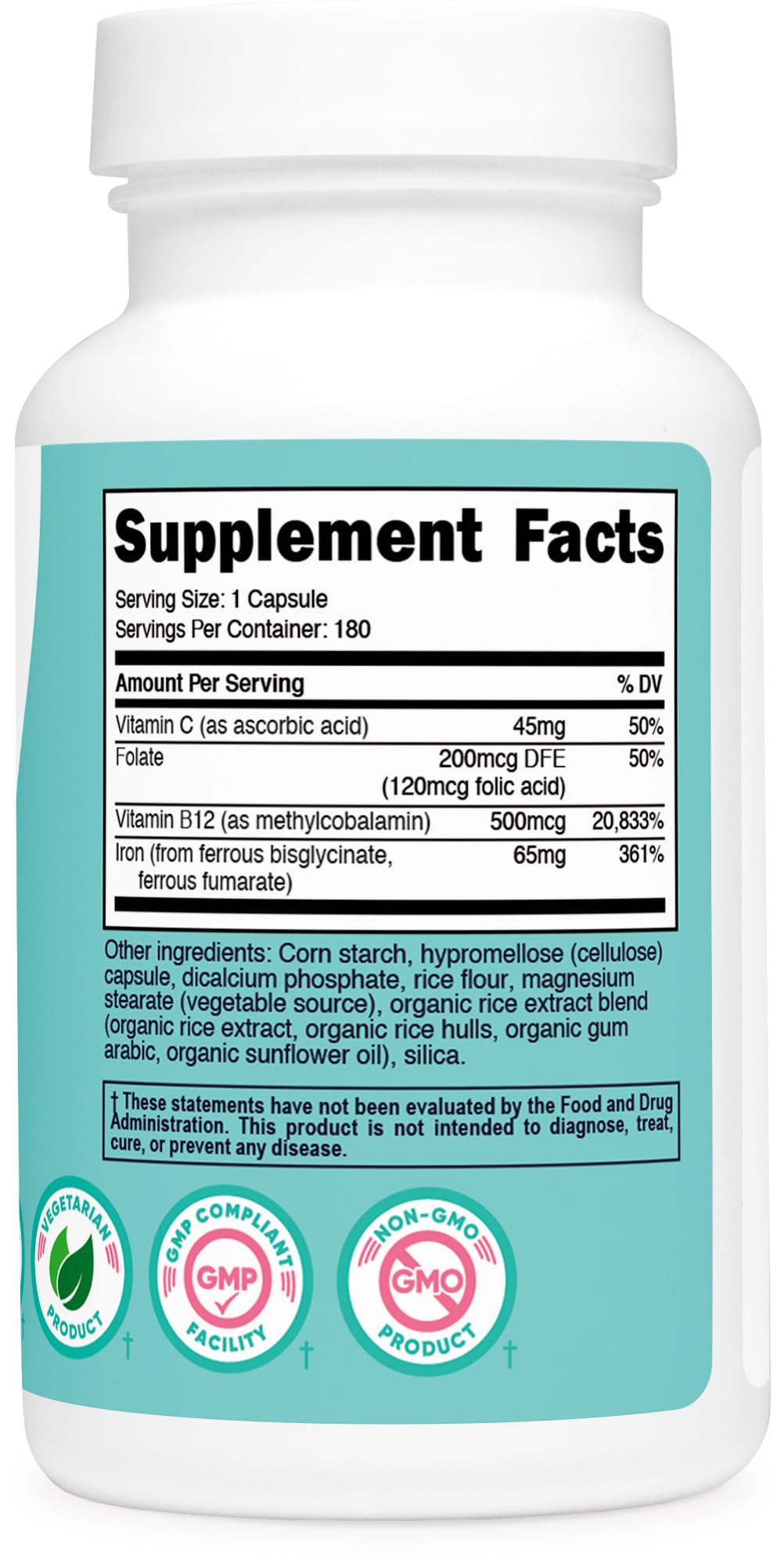 Iron capsules for healthy blood production