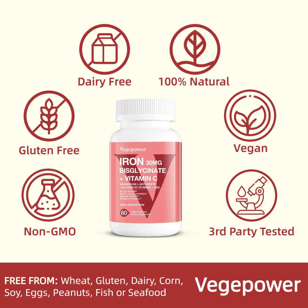Iron capsules for healthy blood