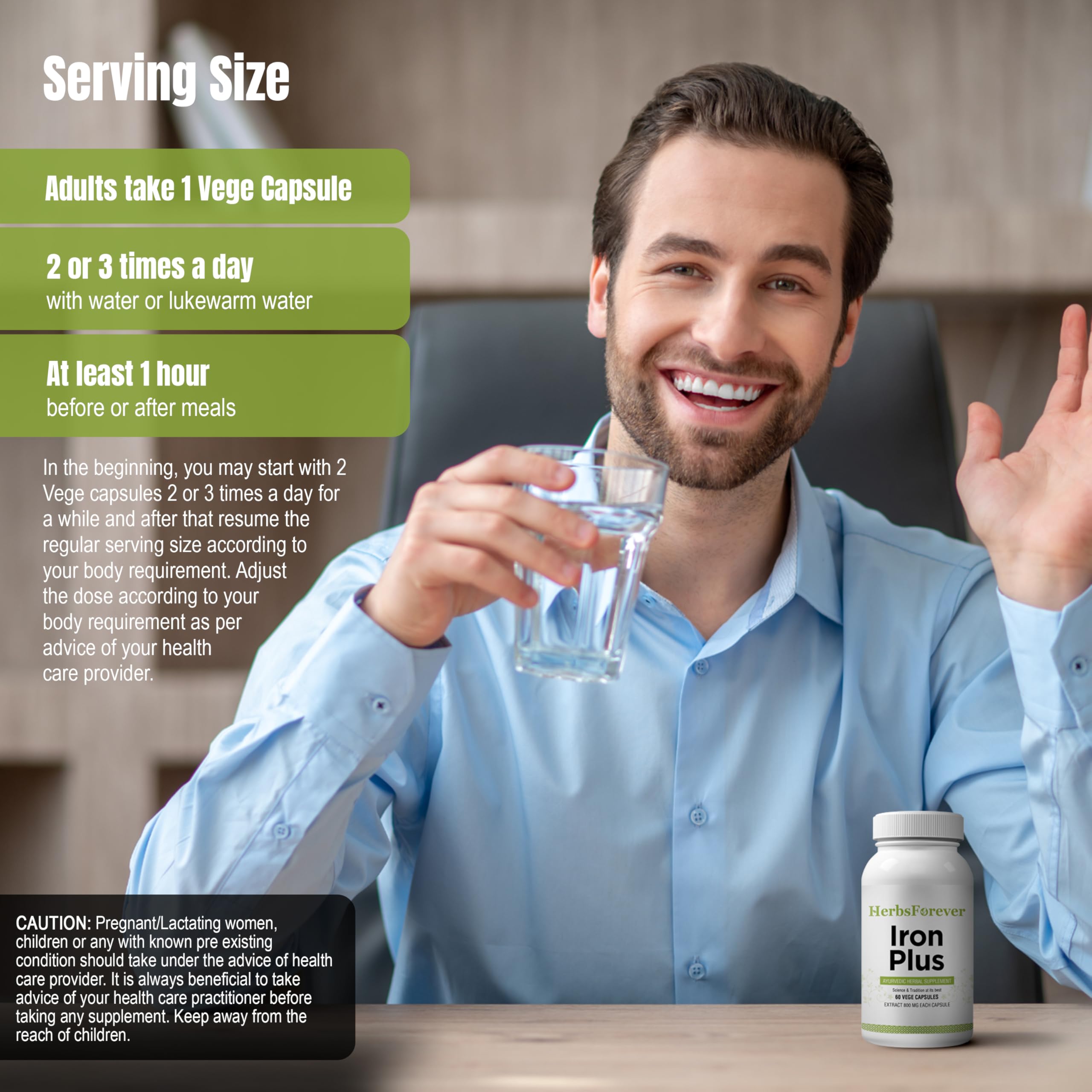 Iron capsules for improved stamina