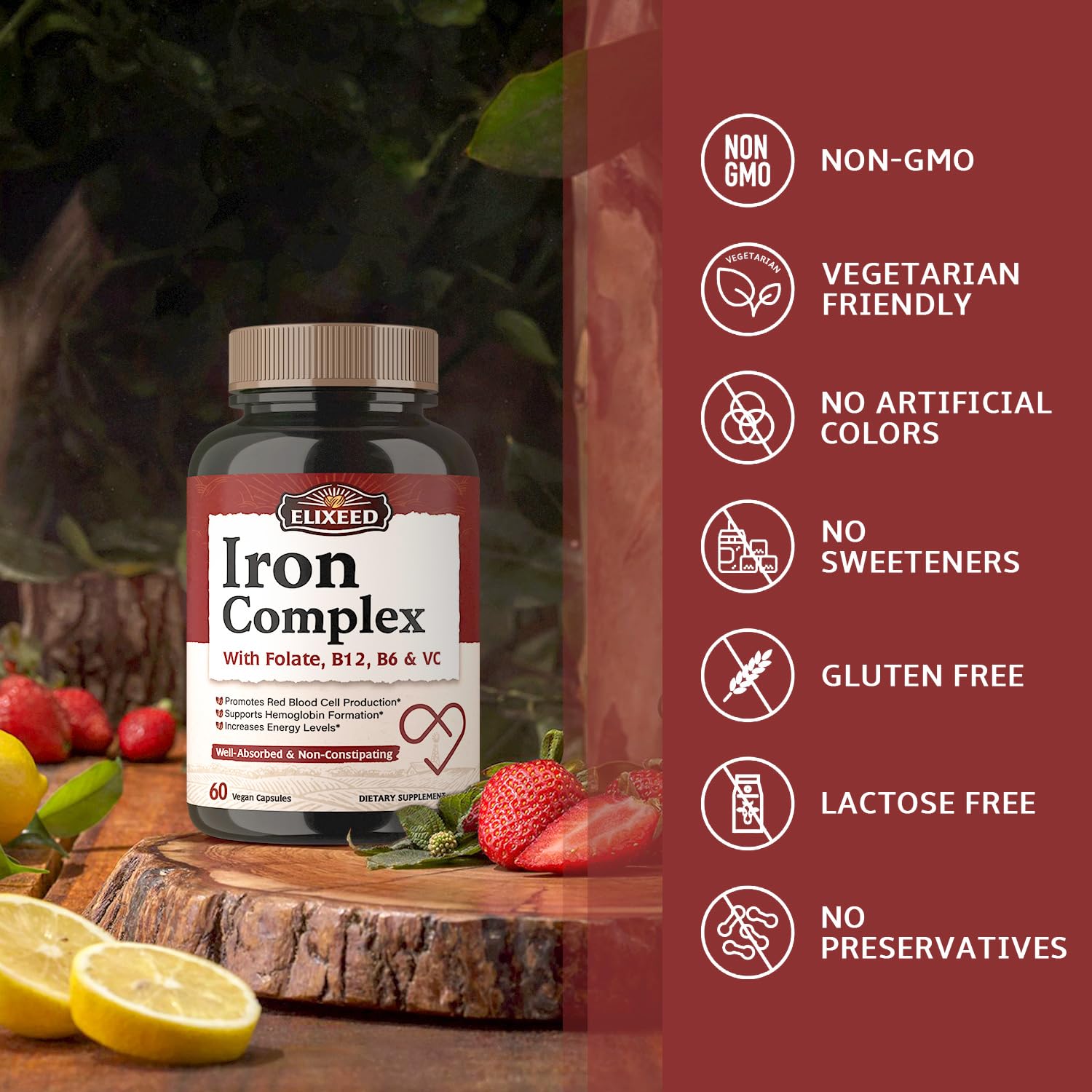 Iron capsules to combat fatigue